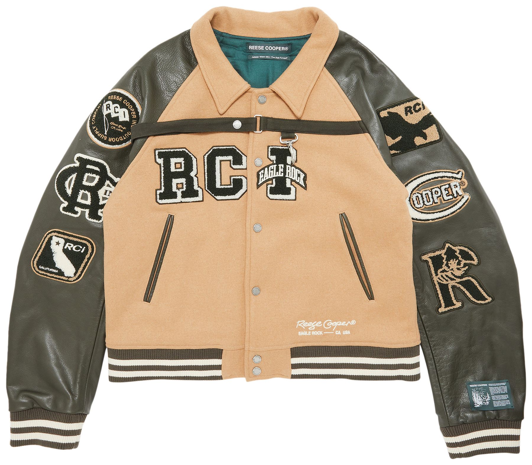 Buy Reese Cooper Two Steps Varsity Jacket 'Olive Green' - AW220001 ...
