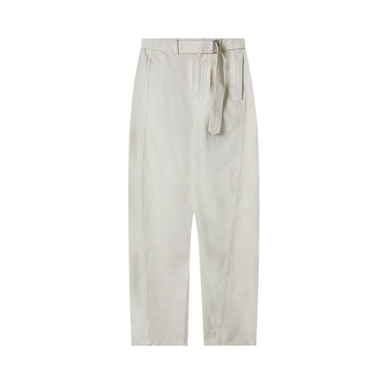 Buy Lemaire Heavy GD Denim Twisted Belted Pants 'Misty Ivory' - PA 326 ...