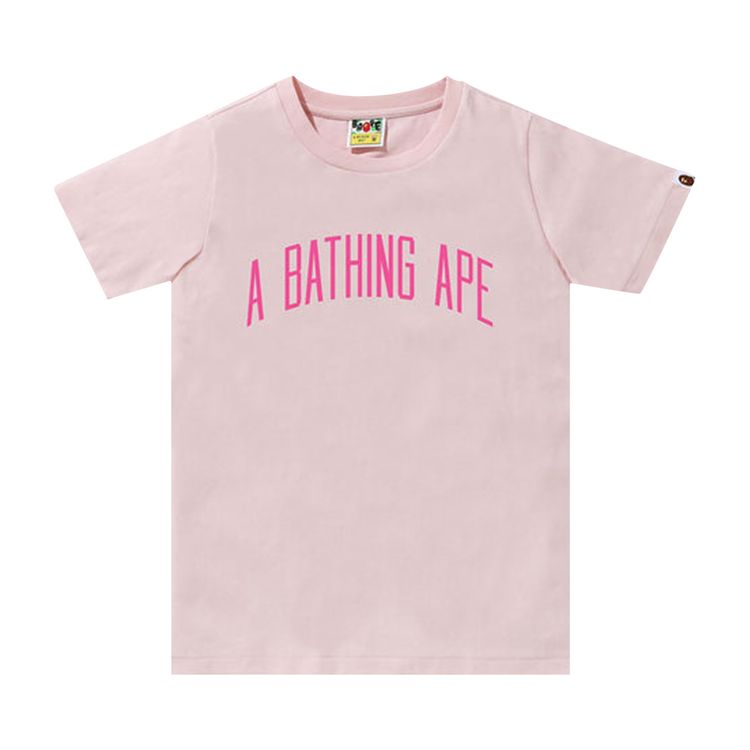 Buy BAPE A Bathing Ape Letter Tee 'Pink' - 1I30 210 027 PINK | GOAT