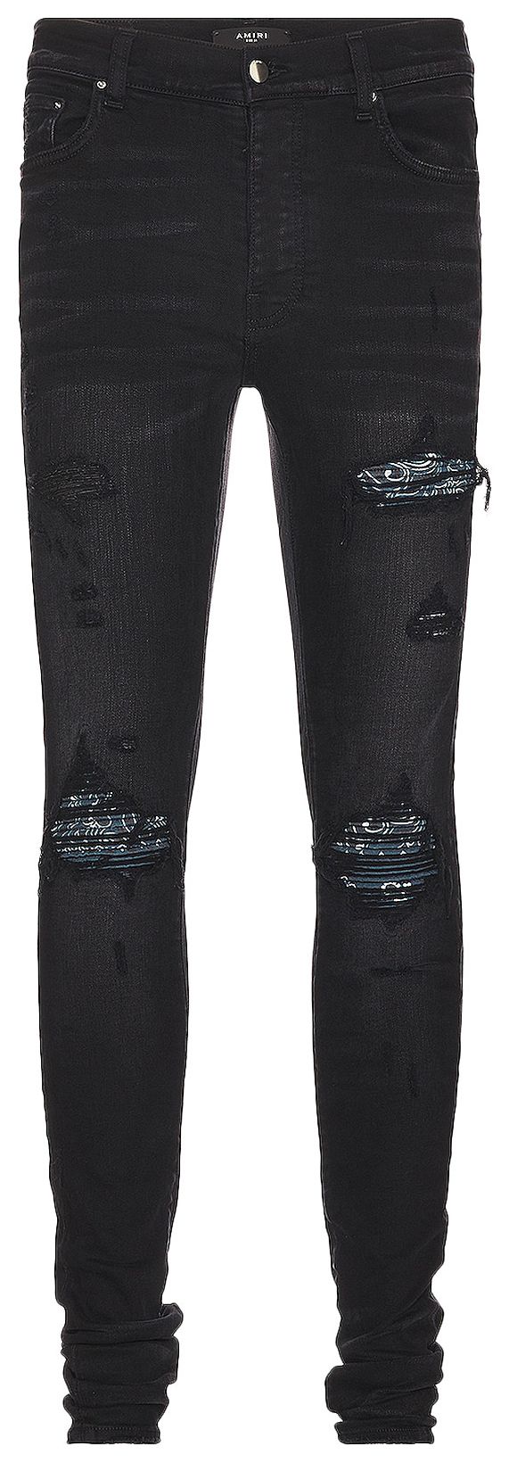 Buy Amiri Bandana Mx1 Jean Aged Black Aw22mds012 023 Aged Goat