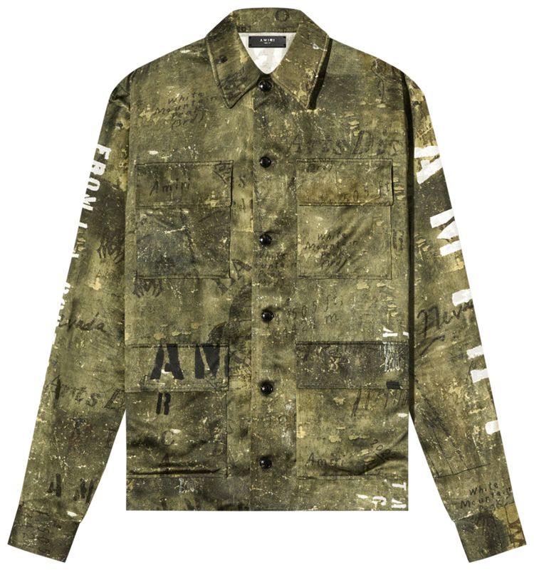 Buy Amiri Army Stencil M-65 'Green' - PF22MOS002 310 GREE | GOAT
