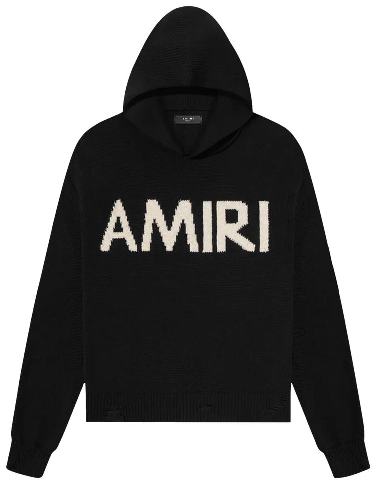 Buy Amiri Eyelash Logo Hoodie 'Black' - PF22MKH005 001 BLAC | GOAT