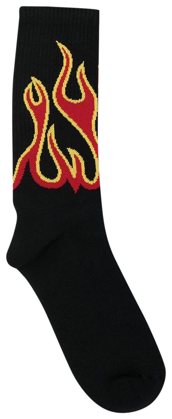 Buy Palm Angels Burning Socks 'Black/Red' - PMRA001F22FAB0071025 | GOAT