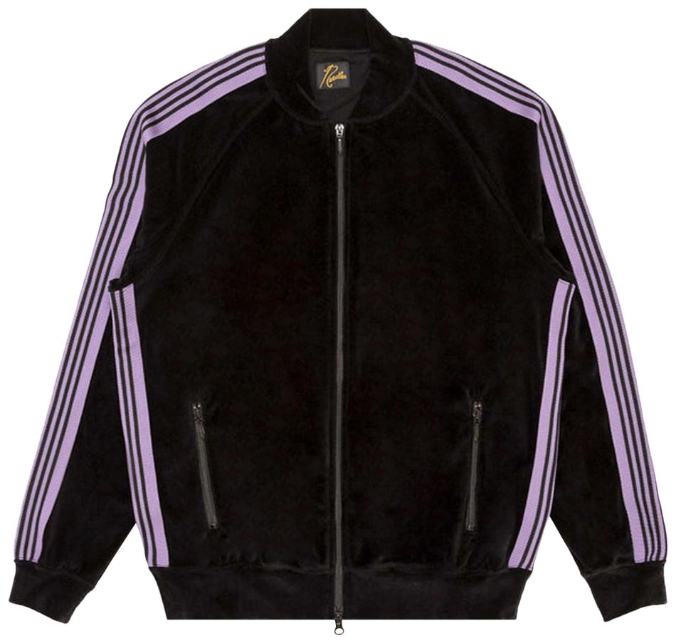 Buy Needles RC Velour Track Jacket 'Black' - KP225 BLAC | GOAT
