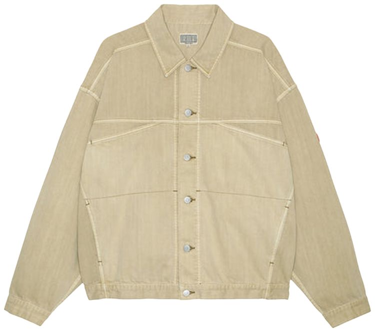 Buy Cav Empt Overdye Colour Light Denim Jacket 'Beige/Black ...