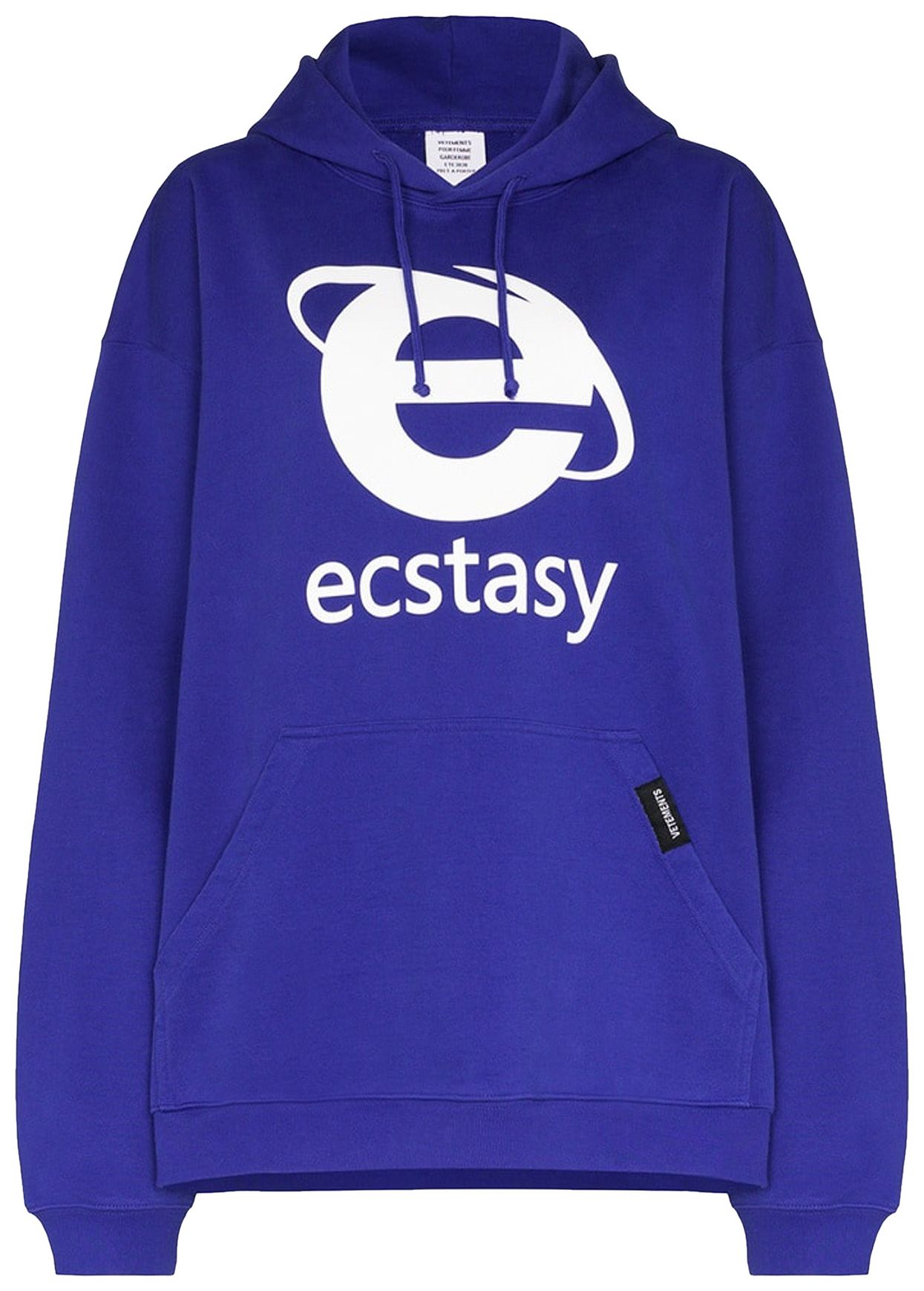 Buy Vetements Ecstasy Oversized Hoodie 'Blue' - SS20TR368 1624 BLUE | GOAT