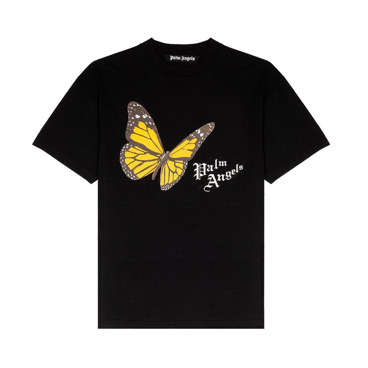 Buy Palm Angels Butterfly T-Shirt 'Black' - PMAA001S204130141088 | GOAT