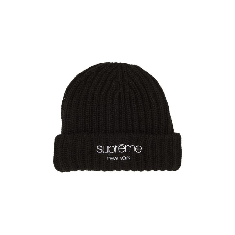 Buy Supreme Ribbed Beanie 'Black' - FW22BN14 BLACK | GOAT