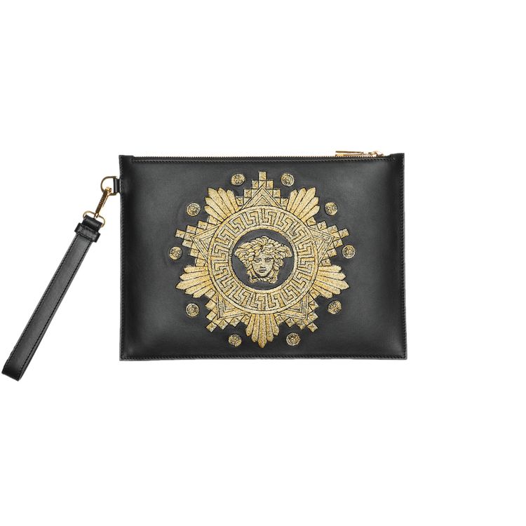 Buy Versace Leather Pouch 'Black' - DP85102 DRILE3 DNOOH | GOAT UK