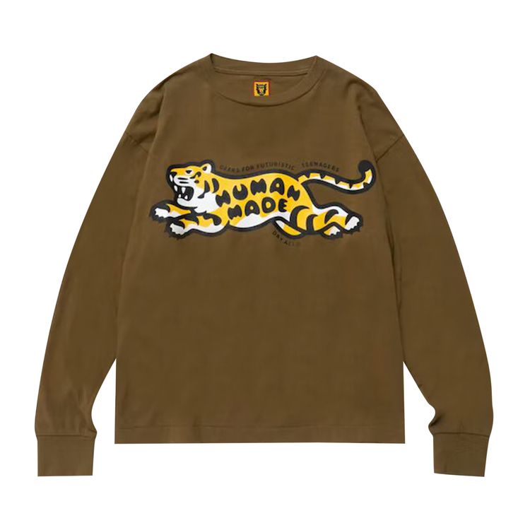 Buy Human Made Tiger Long-Sleeve T-Shirt 'Olive Drab' - HM24CS006 OLIV ...
