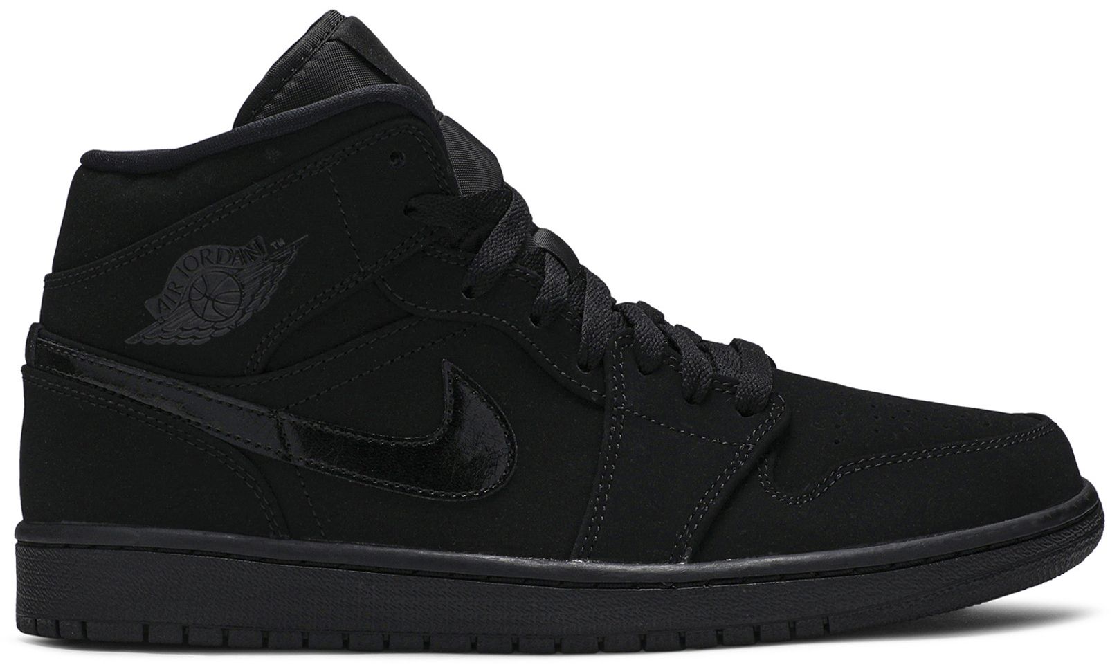 Buy Air Jordan 1 Mid 'Triple Black Suede' - 554724 056 | GOAT