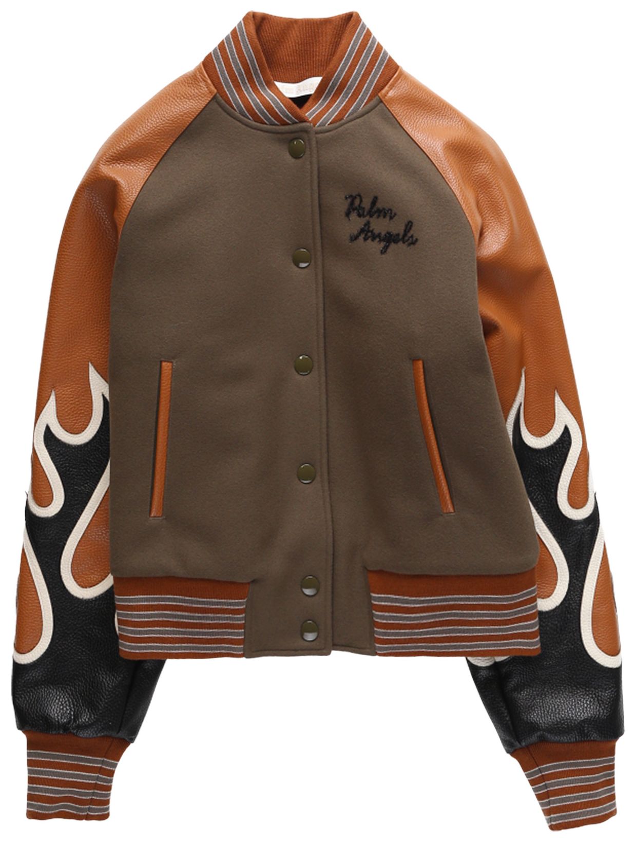 Buy Palm Angels Burning Varsity 'Military/Black' - PWEH010F22FAB0015610 ...