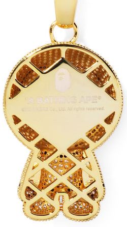 Buy BAPE Milo Crystal Stone Necklace 'Gold' - 2I80 182 002 GOLD | GOAT