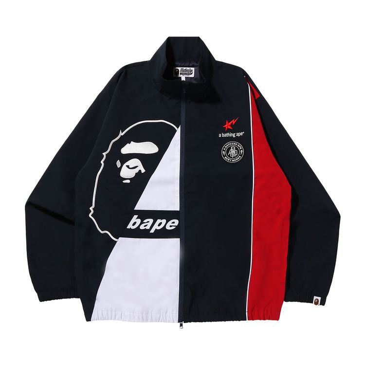 Buy BAPE Ape Relaxed Fit Track Suit Jacket 'Navy' - 1I80 140 002 NAVY ...