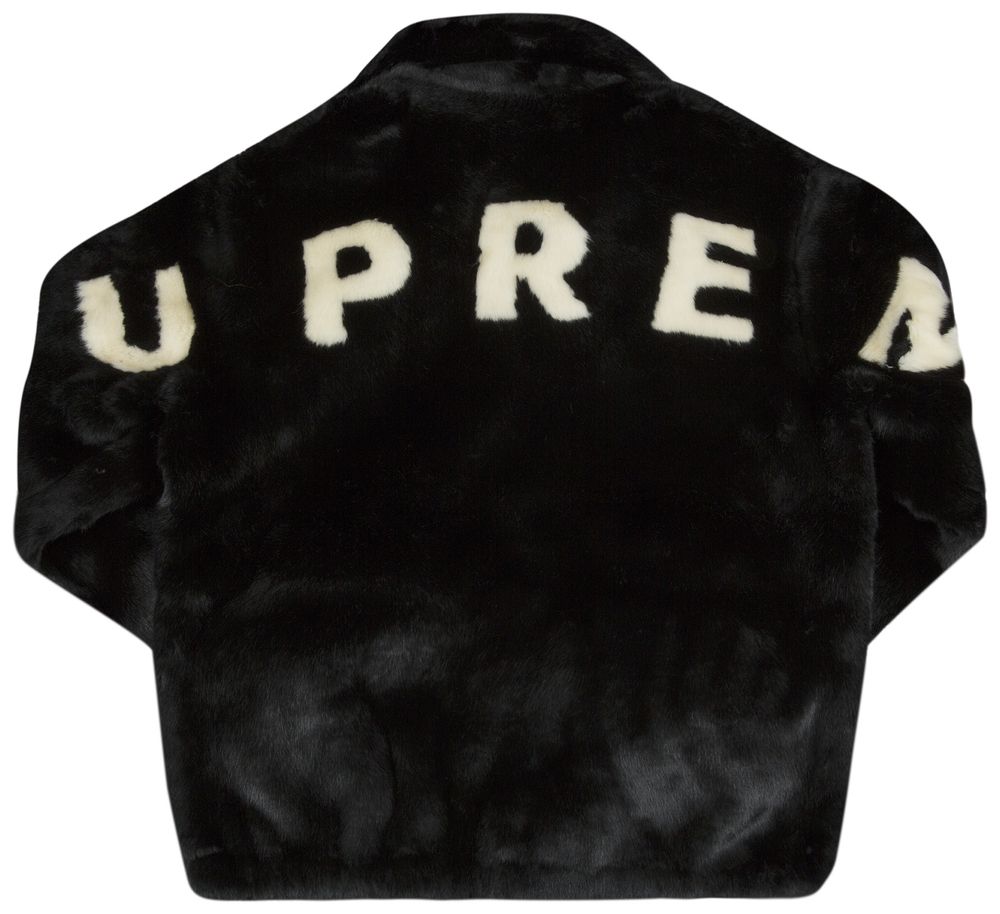 Buy Supreme Faux Fur Bomber Jacket 'Black' - SS17J22 BLACK | GOAT