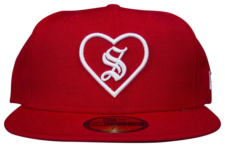 Buy Supreme Heart New Era 'Red' - FW17H105 RED | GOAT