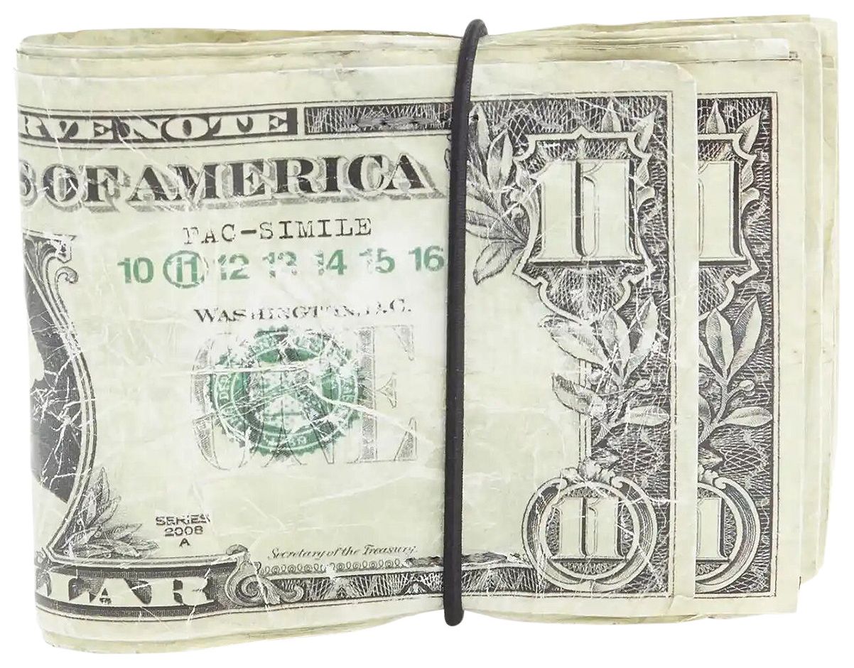 Buy Vintage Maison Martin Margiela $11 Dollar Bill Elastic Band Bifold ...