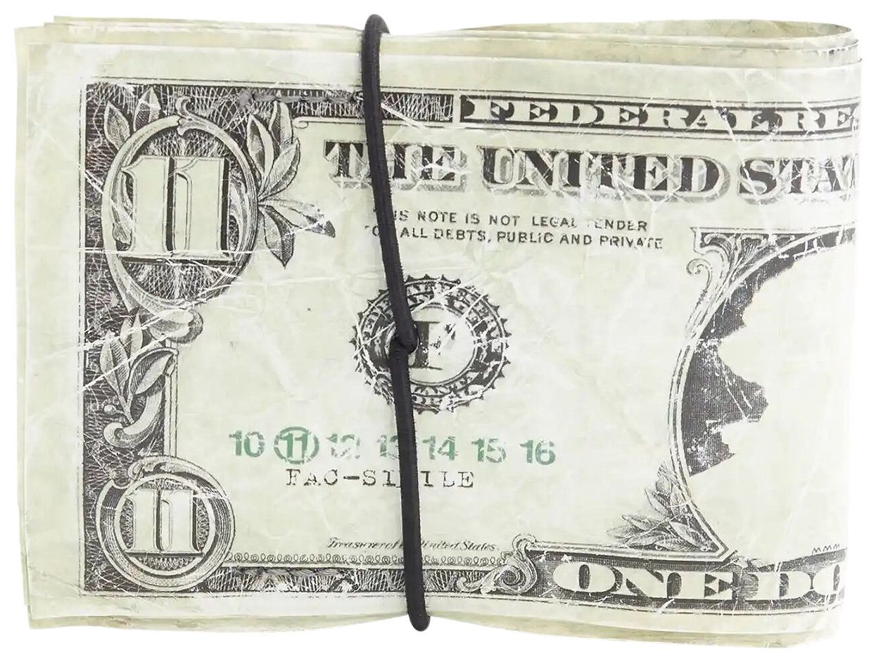 Buy Vintage Maison Martin Margiela $11 Dollar Bill Elastic Band Bifold ...