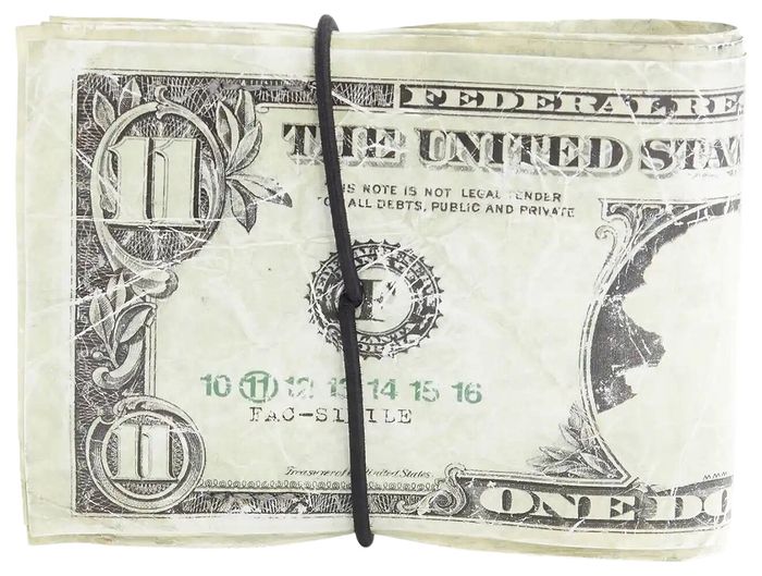 Buy Vintage Maison Martin Margiela $11 Dollar Bill Elastic Band Bifold ...