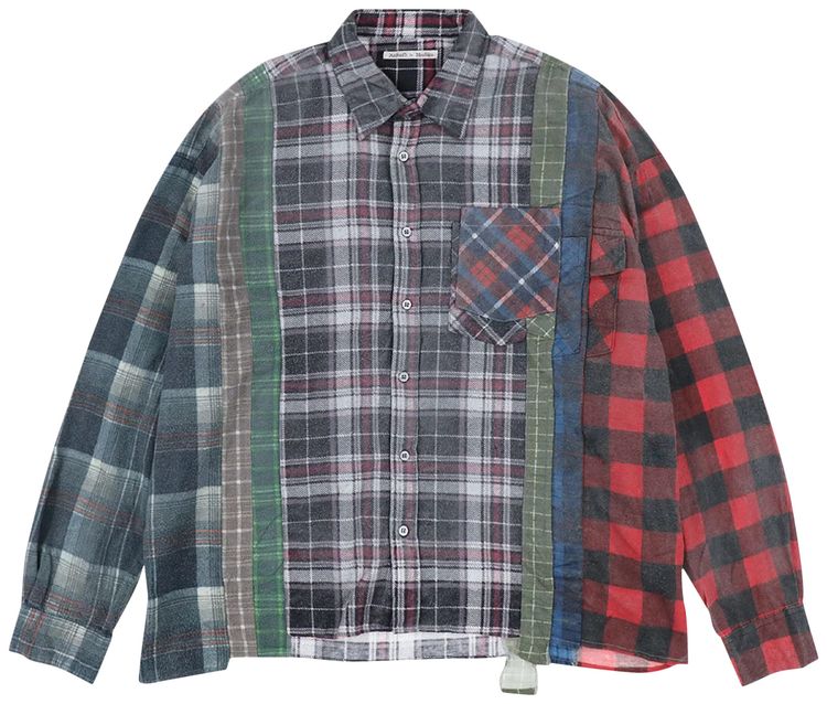 Buy Needles 7 Cuts Wide Flannel Shirt 'Multicolor' - LQ308 MULT | GOAT