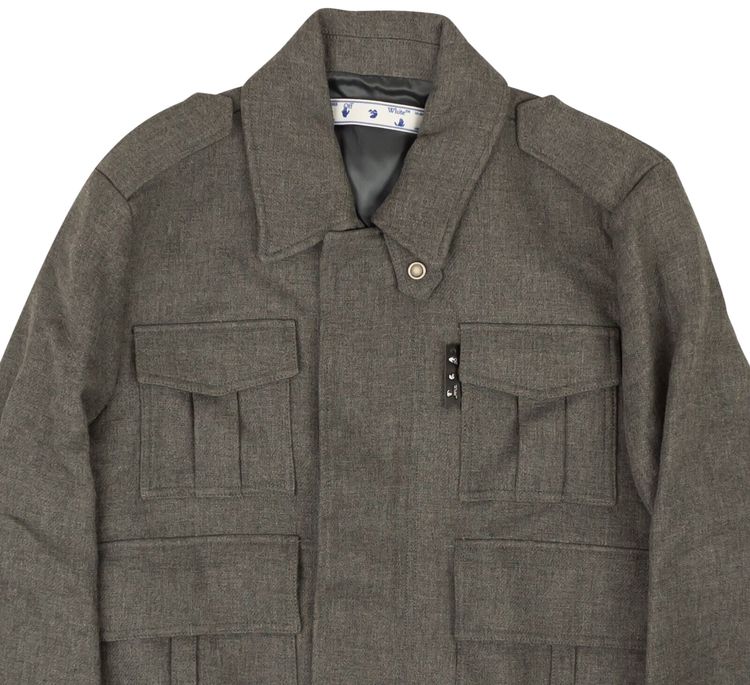 Buy Off-White Military Blouson 'Melange Grey' - OMEA271R21FAB0010800 | GOAT
