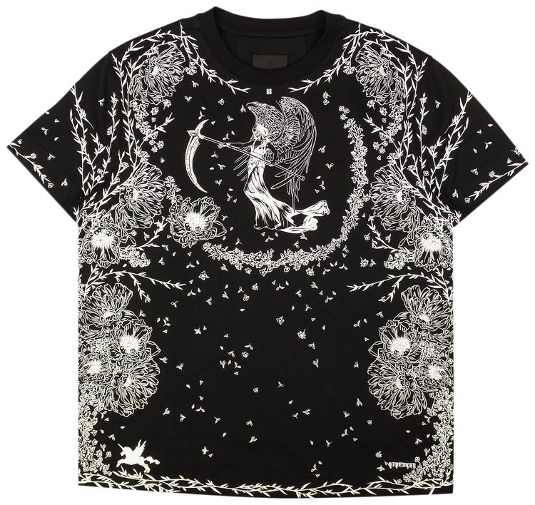 Buy Givenchy Gothic Print Short-Sleeve T-Shirt 'Black' - BW707ZG0SU | GOAT