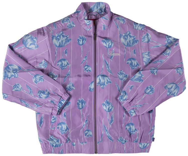 Buy Supreme Floral Silk Track Jacket 'Purple' - SS19J69 PURPLE | GOAT UK