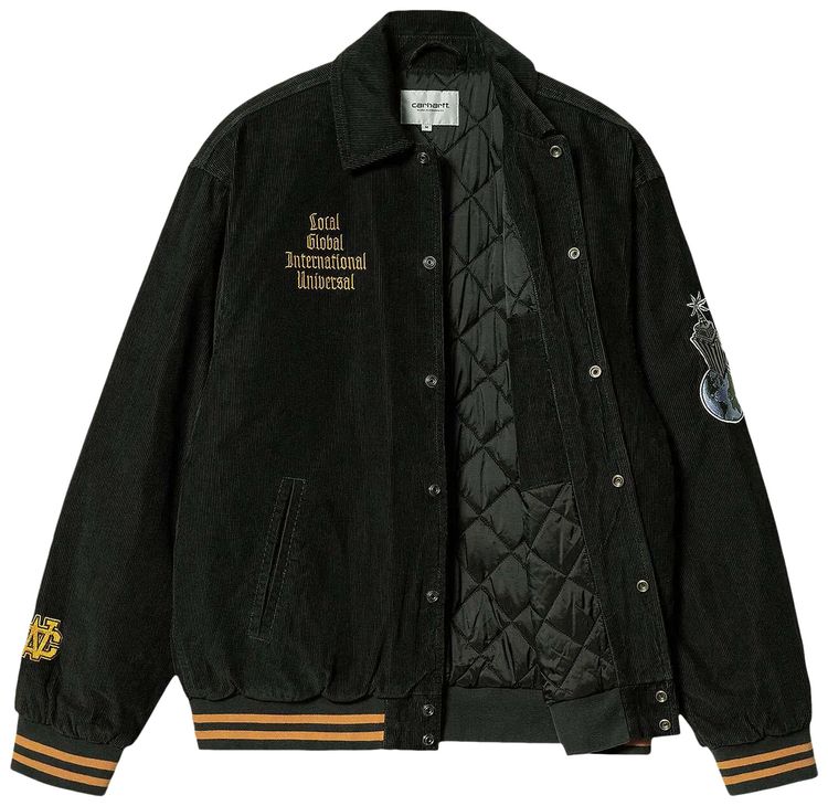 Buy Carhartt Wip Letterman Jacket Dark Cedar I030819 0zhxx Dark Goat