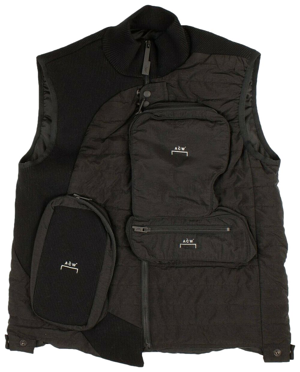 Buy A-Cold-Wall* Down Turtleneck Vest 'Black' - ACW MF19 CNB04 BLAC | GOAT