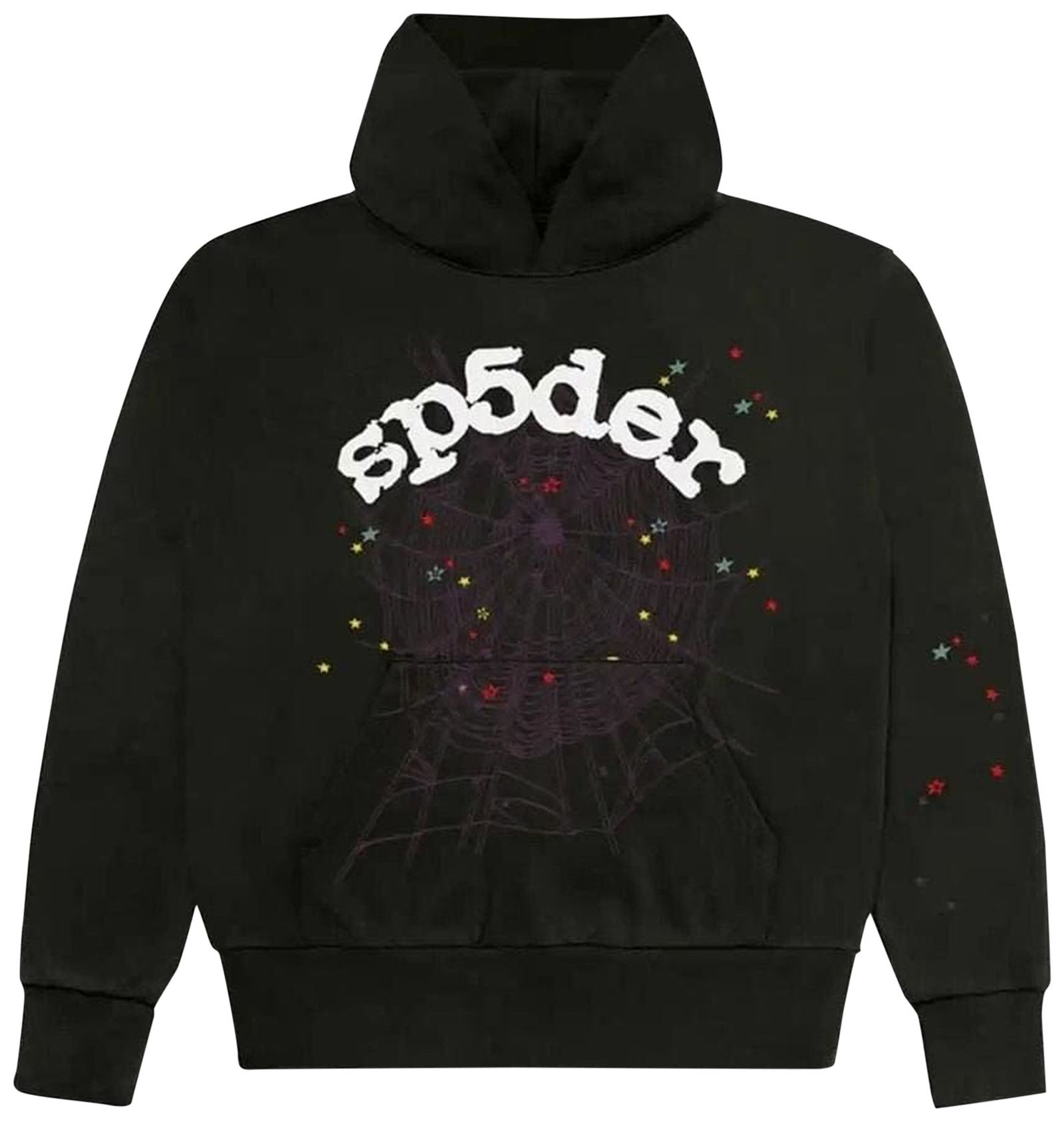 Buy Sp5der Logo Hoodie Sweatshirt 'Black' - 2406 100000106LHS BLAC | GOAT