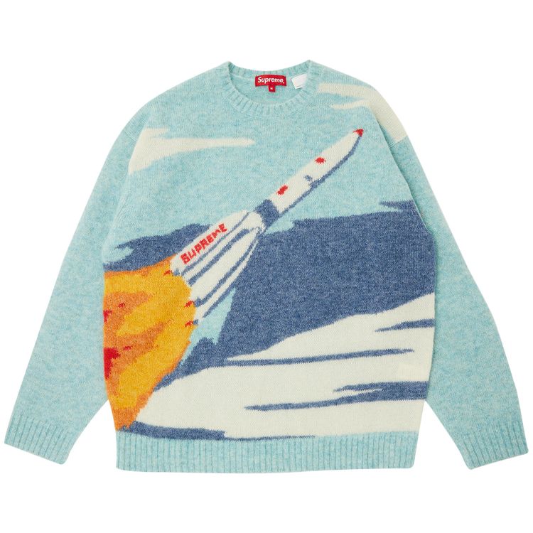 Buy Supreme Rocket Sweater 'Blue' - FW22SK29 BLUE | GOAT