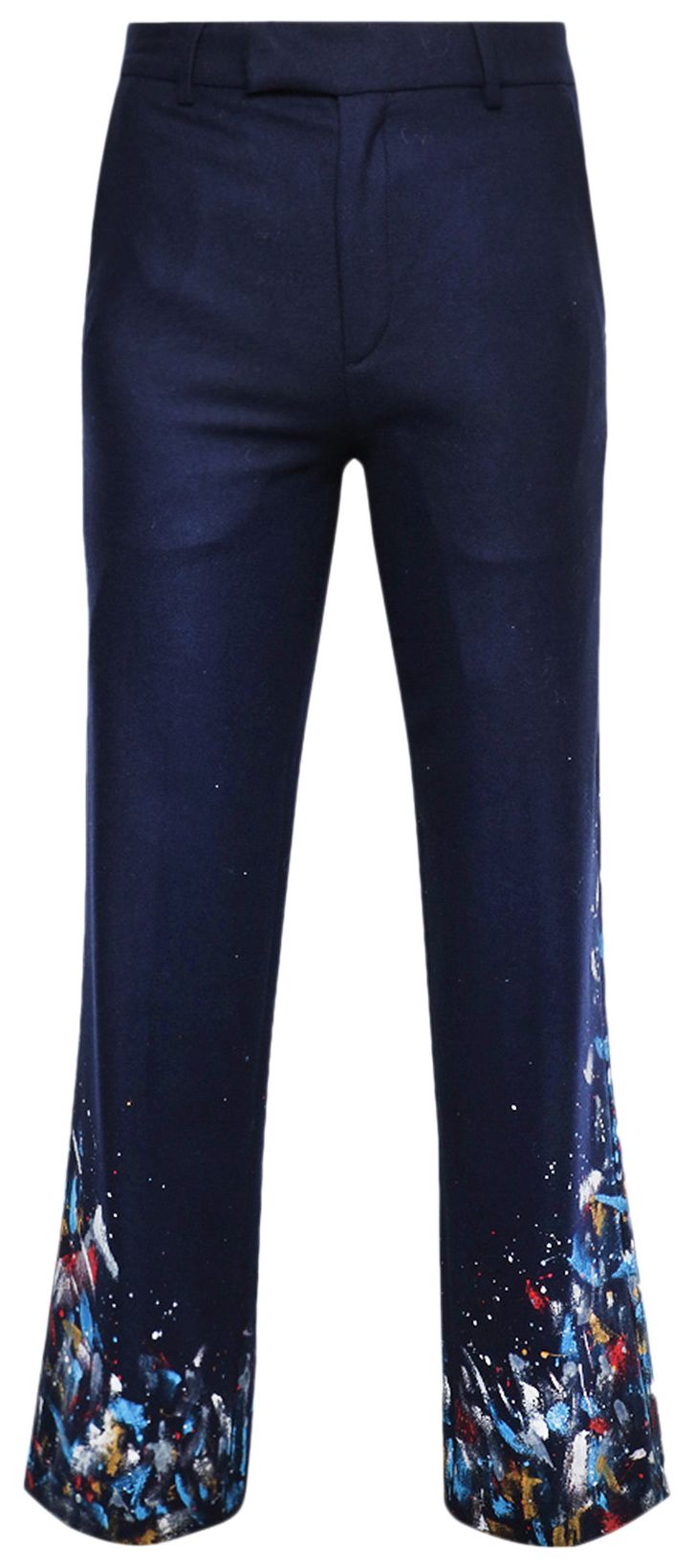 Buy Amiri Wool Paint Splatter Pants 'Navy' - AW22MAW055 410 NAVY | GOAT