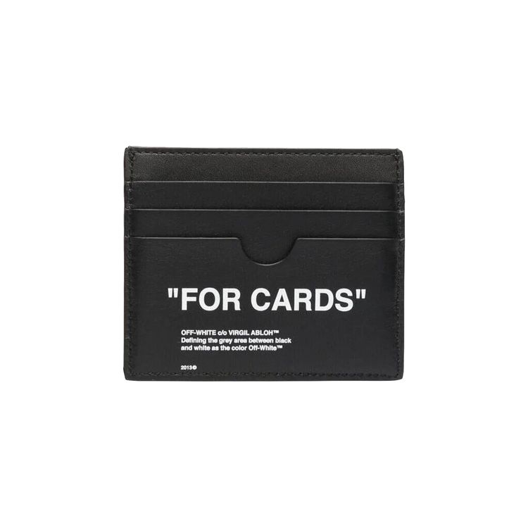 Buy Off-White Quote Card Case 'Black/White' - OMND031C99LEA0011001 | GOAT