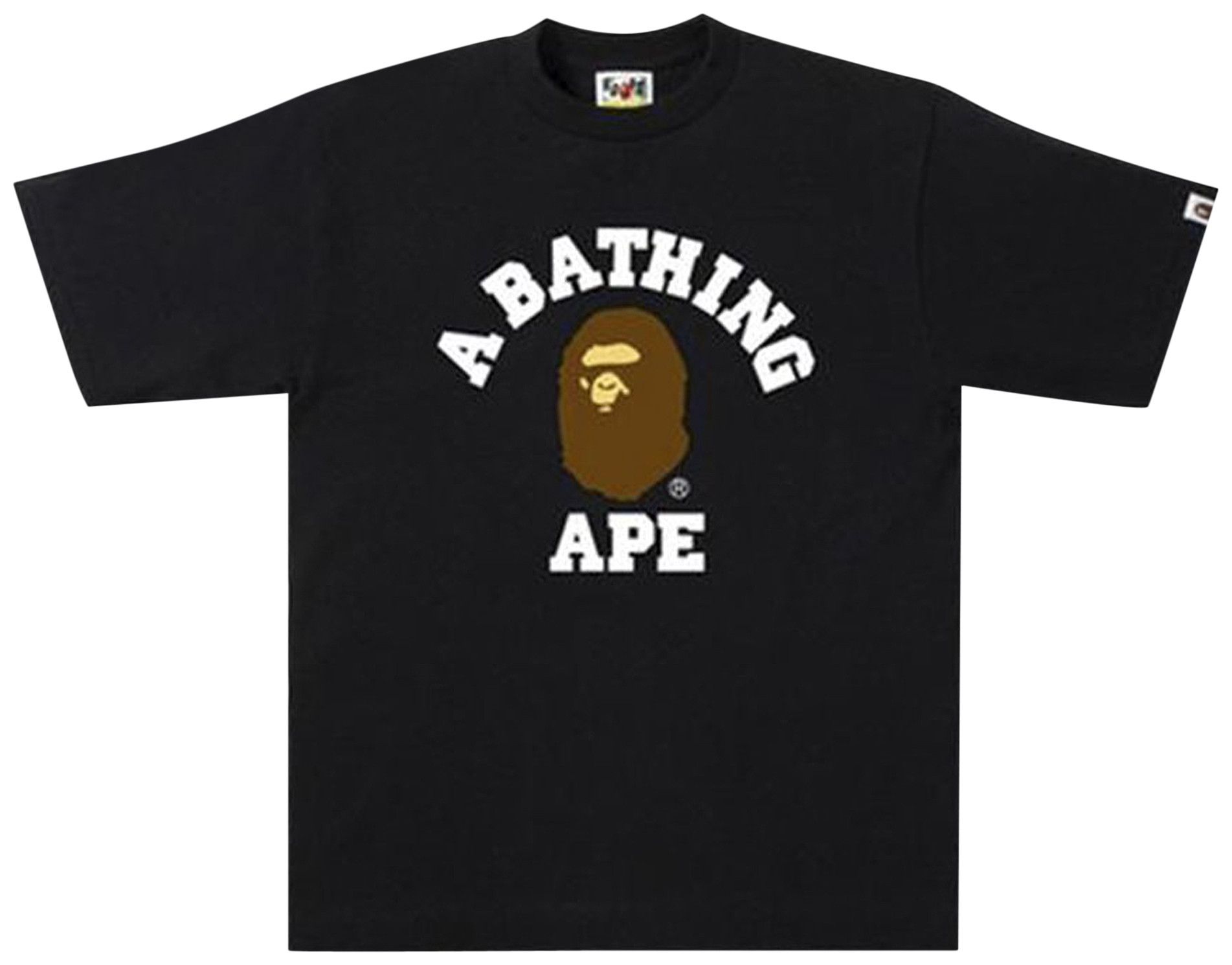 Buy BAPE College T-Shirt 'Black' - 0039 100000103CTSH BLAC | GOAT