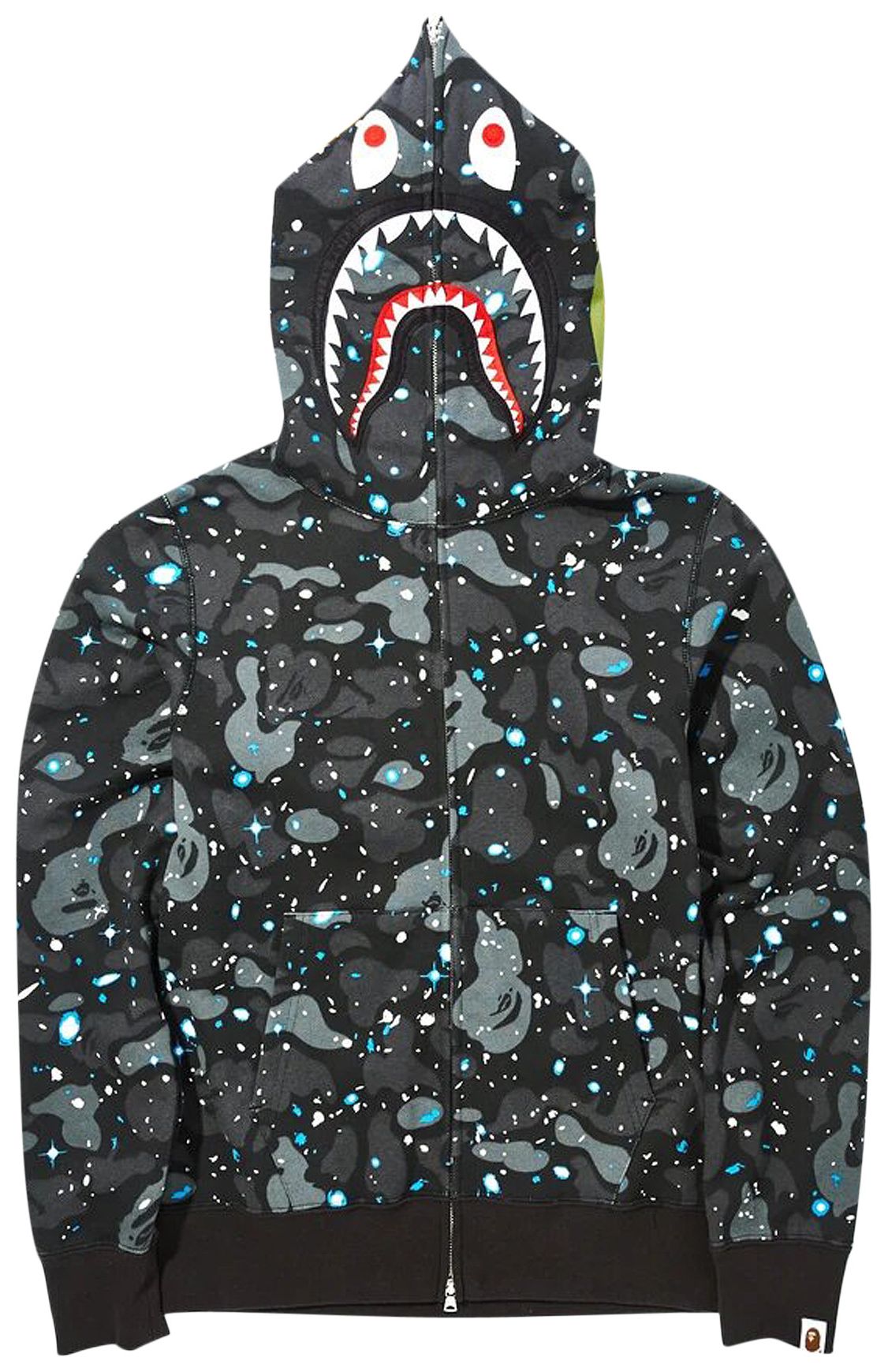 Buy BAPE Space Camo Shark Full Zip Hoodie 'Black' - 0039 1SS190106SCSF ...