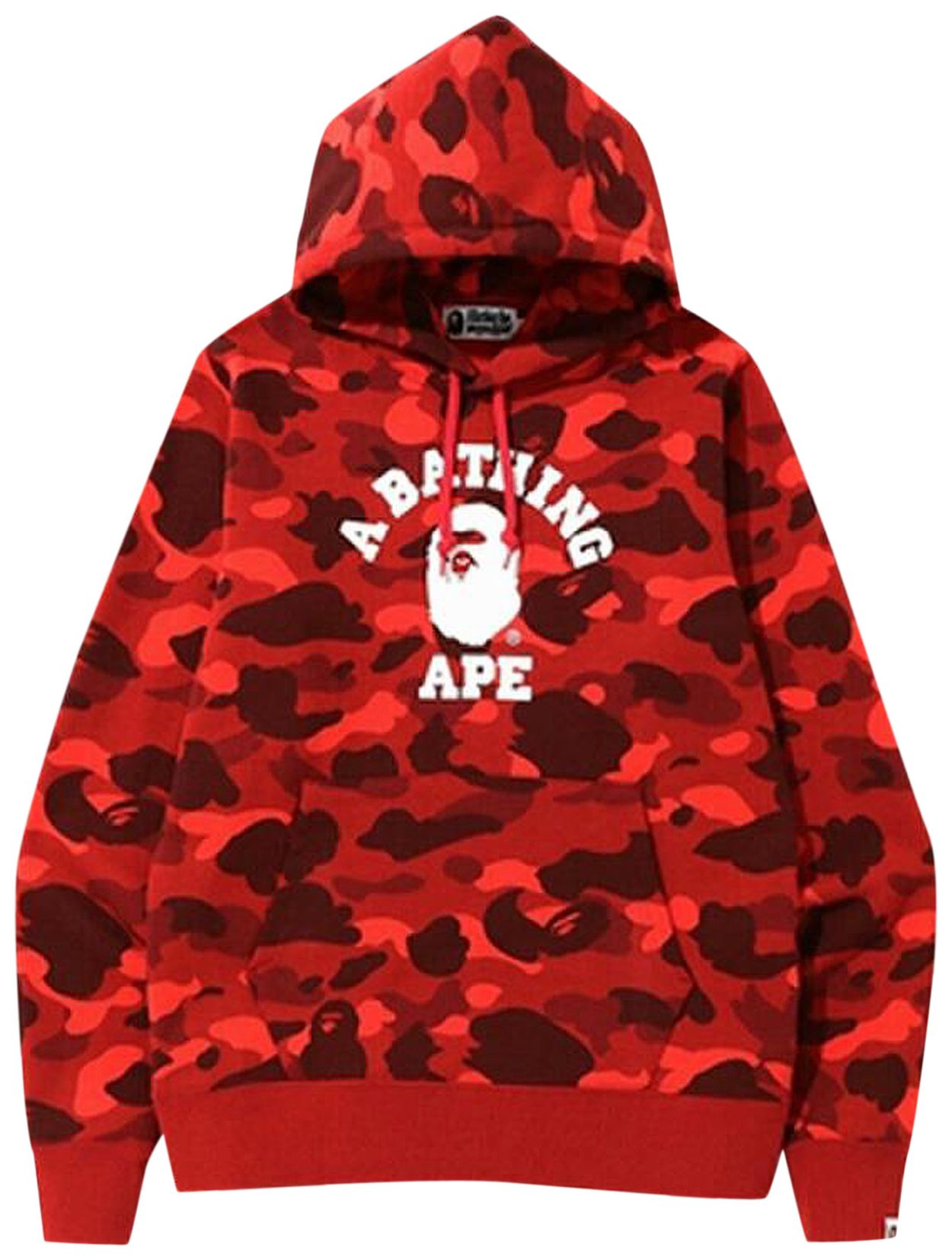 Buy BAPE Color Camo College Pullover Hoodie 'Red' - 0039 1SS190106CCCPH ...