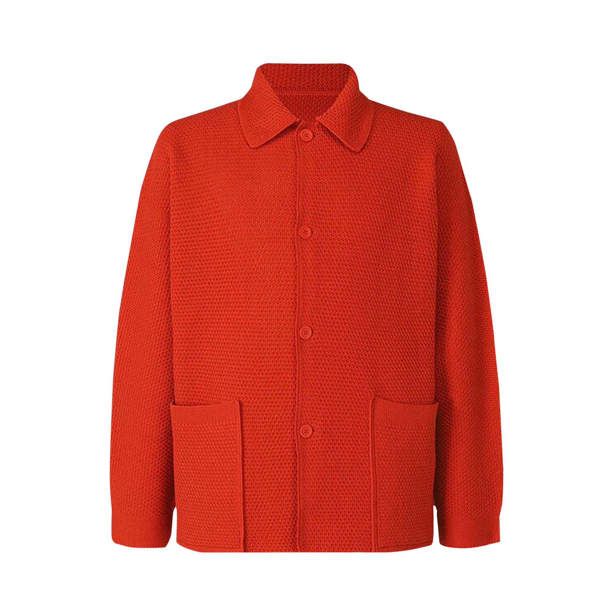 Buy Homme Plissé Issey Miyake Rustic Knit 'Crimson Red Buy Homme Plissé Issey Miyake Rustic Knit 'Crimson Red