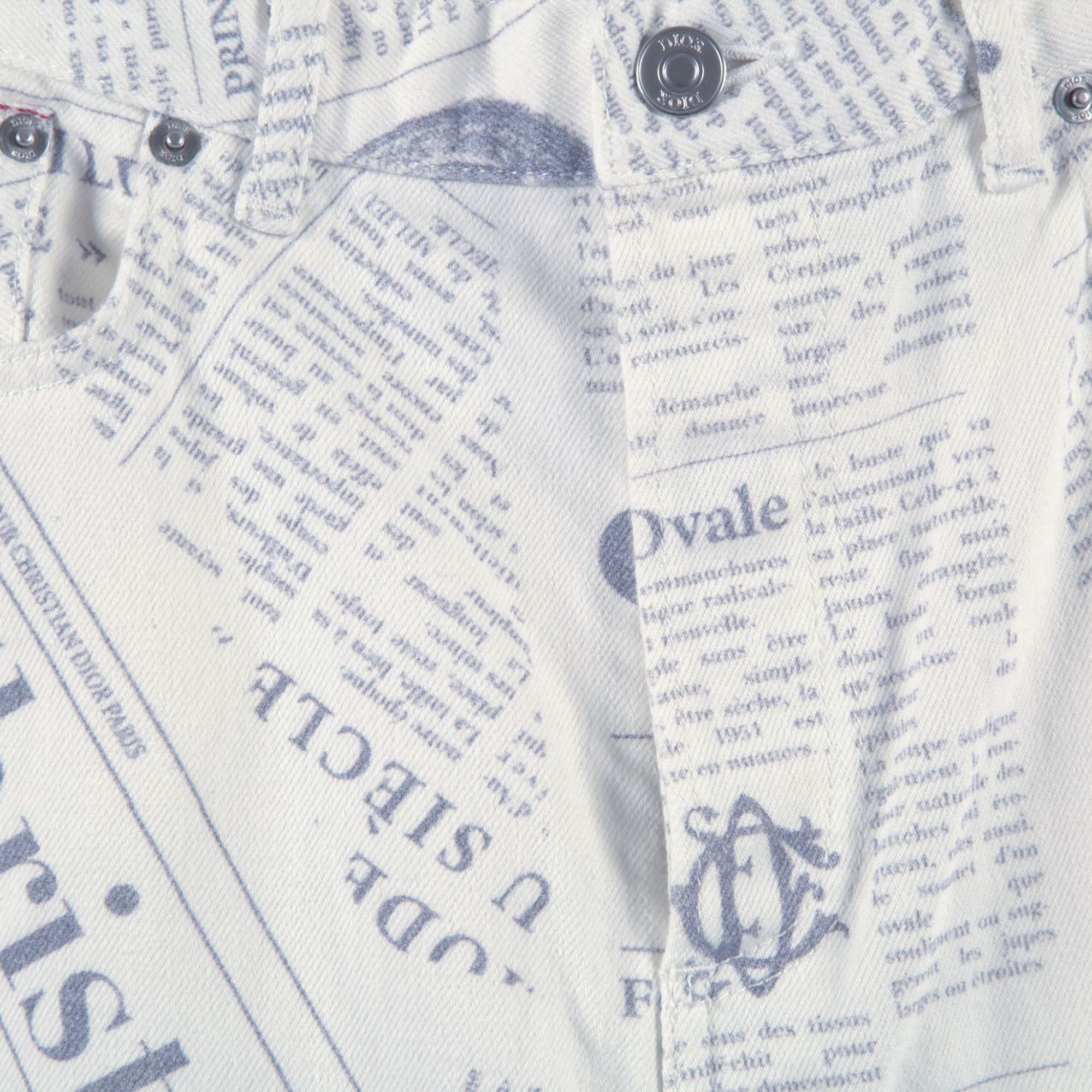 Buy Dior Arsham Newspaper Jeans 'White' - 013DS01BY983 C088 | GOAT