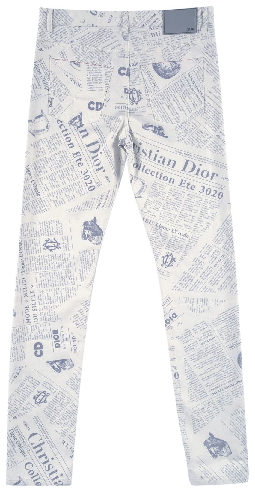 Buy Dior Arsham Newspaper Jeans 'White' - 013DS01BY983 C088 | GOAT