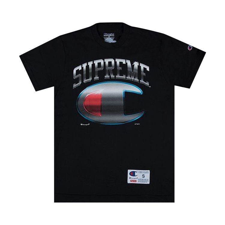 Buy Supreme Champion Chrome Short-Sleeve Top 'Black' - SS19KN4 BLACK | GOAT