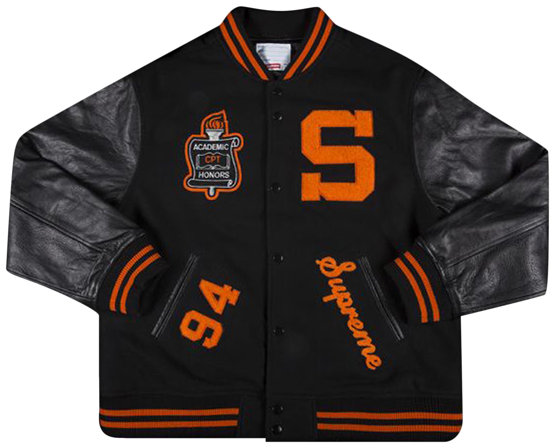 Buy Supreme Team Varsity Jacket 'Black' - FW19J91 BLACK | GOAT