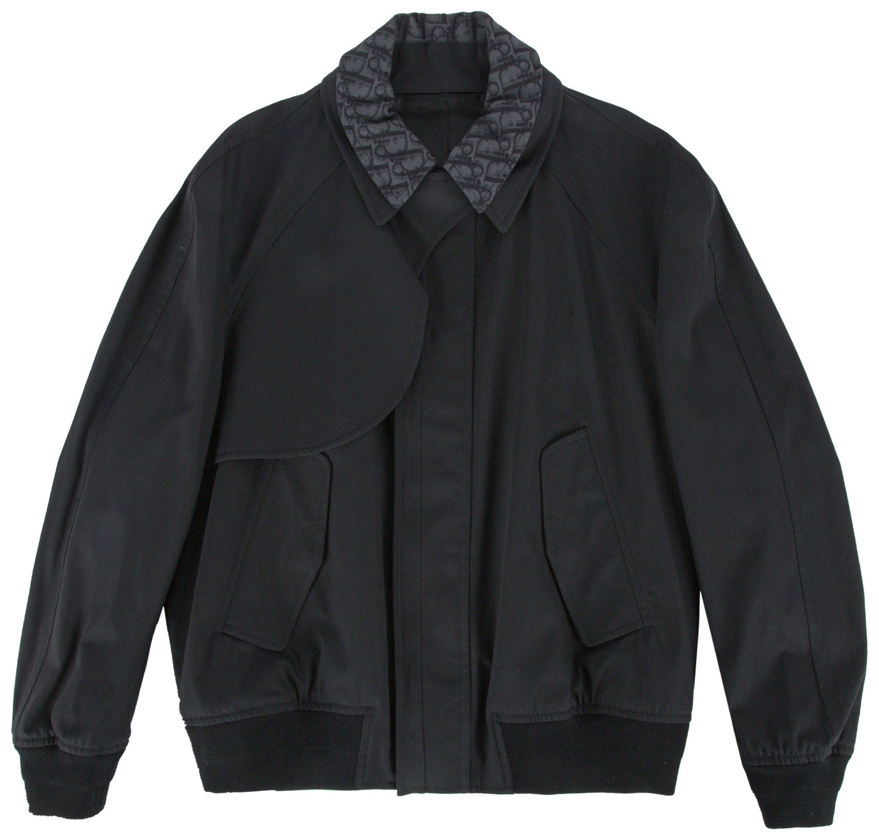 Buy Dior Oblique Collar With Gun Flap Jacket 'Black' - 023C401A4811 ...