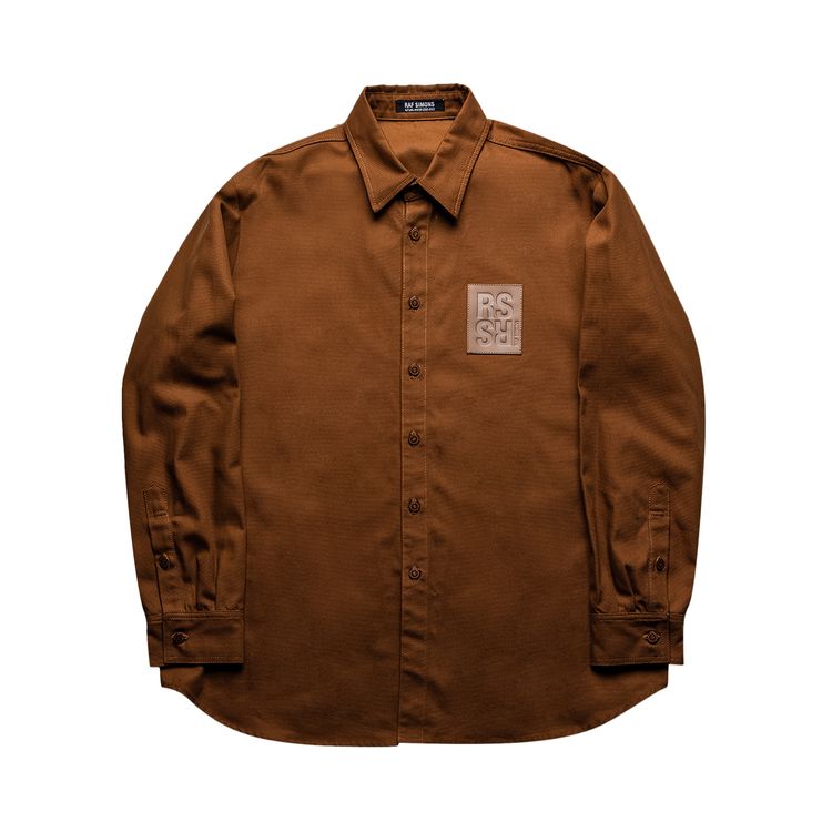 Buy Raf Simons Straight Fit RS Shirt 'Dark Brown' - 222 M242 10080 0066 ...