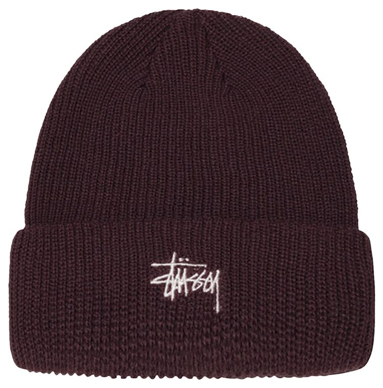 Buy Stussy Basic Cuff Beanie 'Burgundy' - 1321019 BURG | GOAT