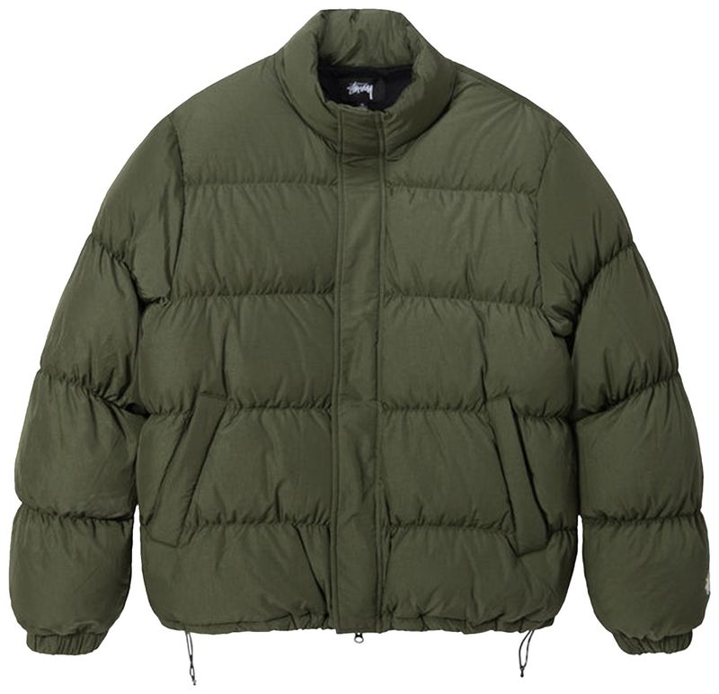 Buy Stussy Ripstop Down Puffer Jacket 'Olive' - 115656 OLIV | GOAT