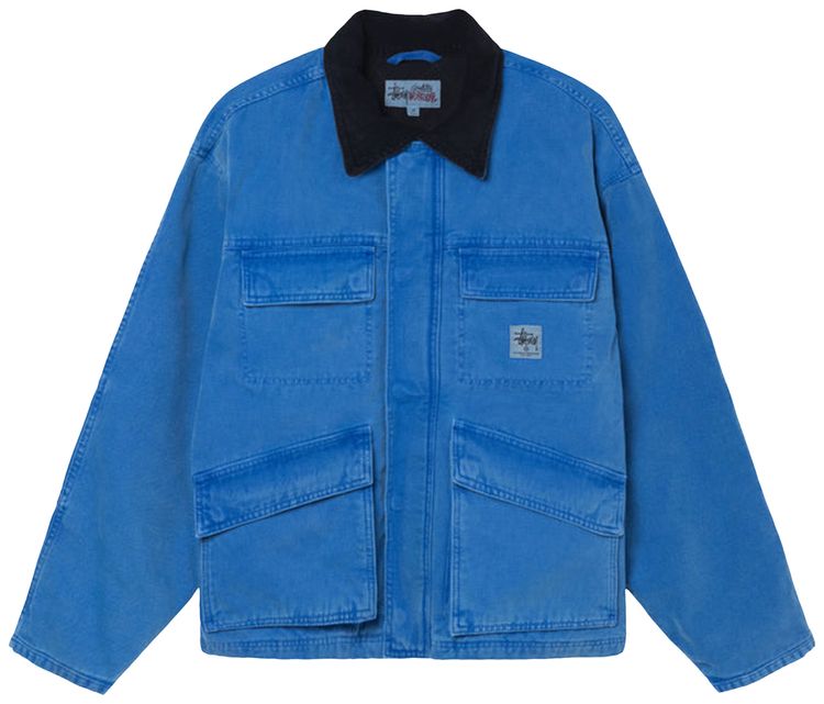 Buy Stussy Washed Canvas Shop Jacket 'Blue' - 115589 BLUE | GOAT