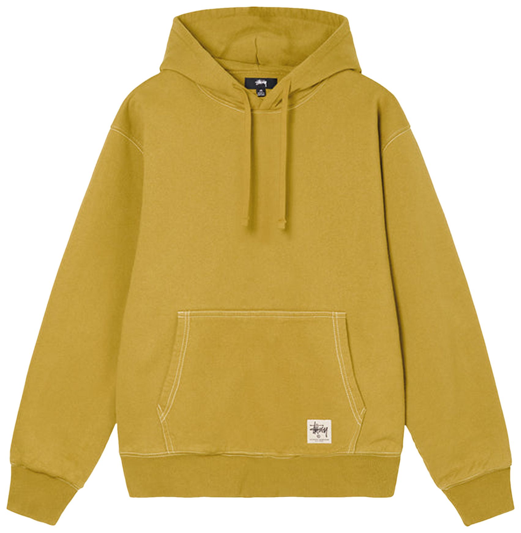 Buy Stussy Contrast Stitch Label Hoodie 'Gold' - 118459 GOLD | GOAT