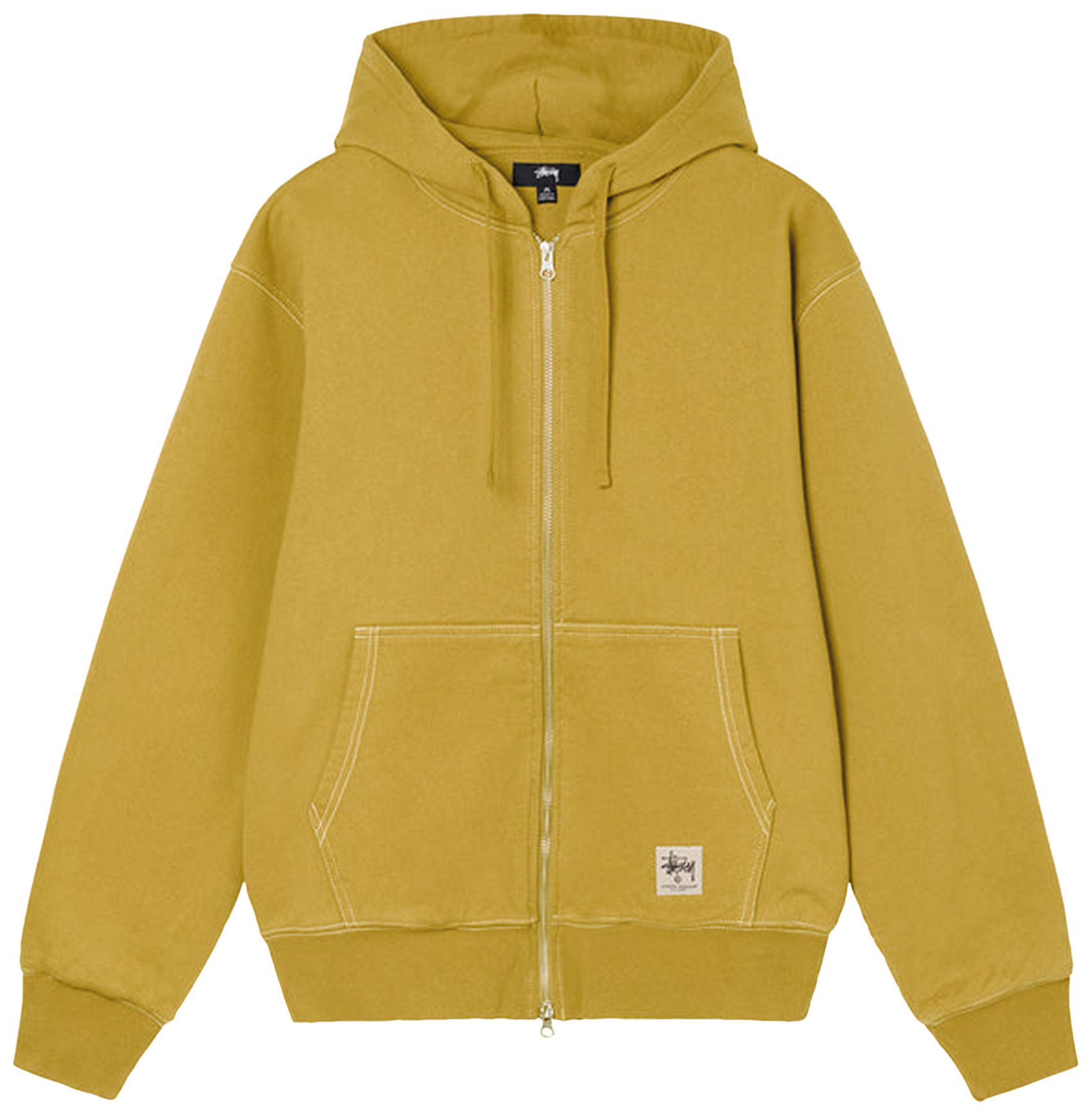 Buy Stussy Double Face Label Zip Hoodie 'Gold' - 118460 GOLD | GOAT