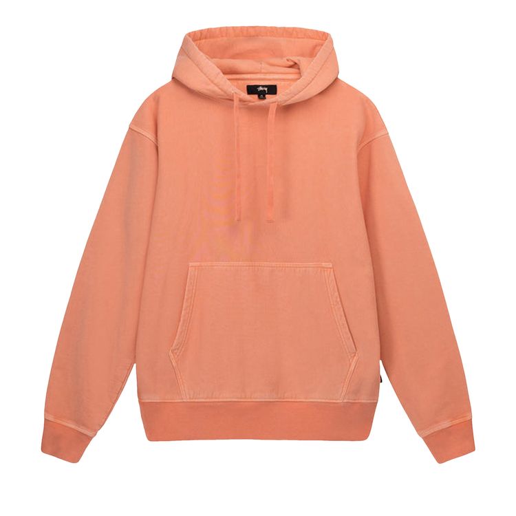 Buy Stussy Pigment Dyed Fleece Hoodie 'Coral' - 118509 CORA | GOAT