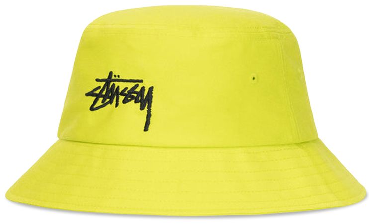 Buy Stussy Big Stock Bucket Hat 'Lime' - 1321132 LIME | GOAT